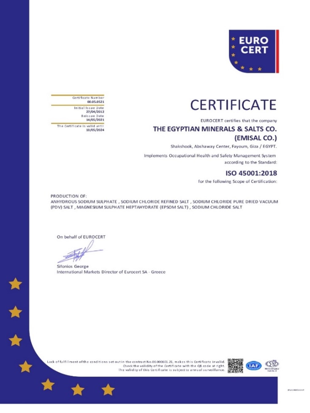 ISO 45001 – 2018 - Emisal